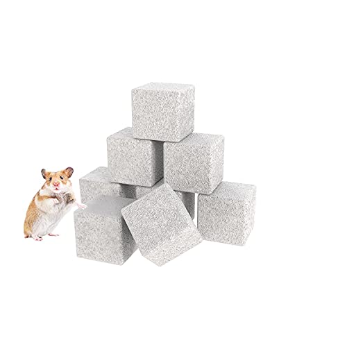 WANBAO 1.6 Inch Hamster Molar Lava Block, Small Animal Teeth Grinding Lava Block, for Rabbits, Parrots Etc 12 Pcs