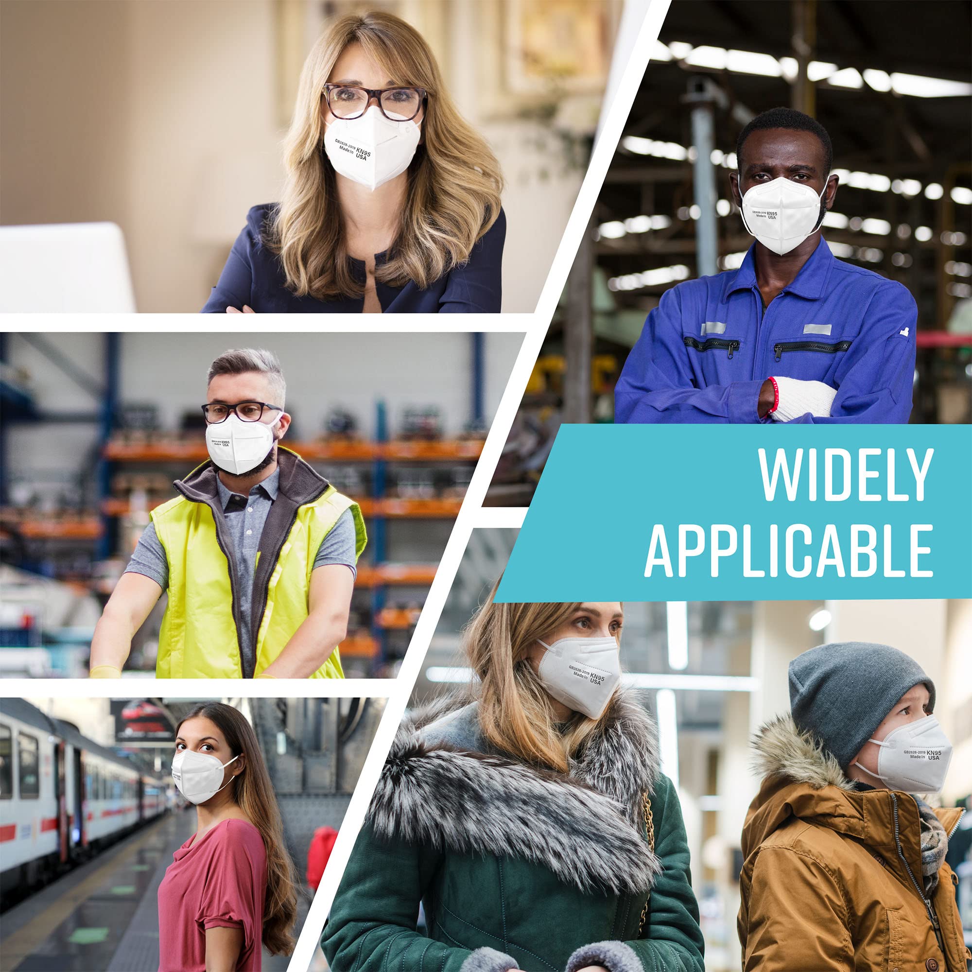 Breatheze KN95 Face Masks Made in USA - Face Masks Disposable KN95 Mask - FDA Registered KN95 Masks