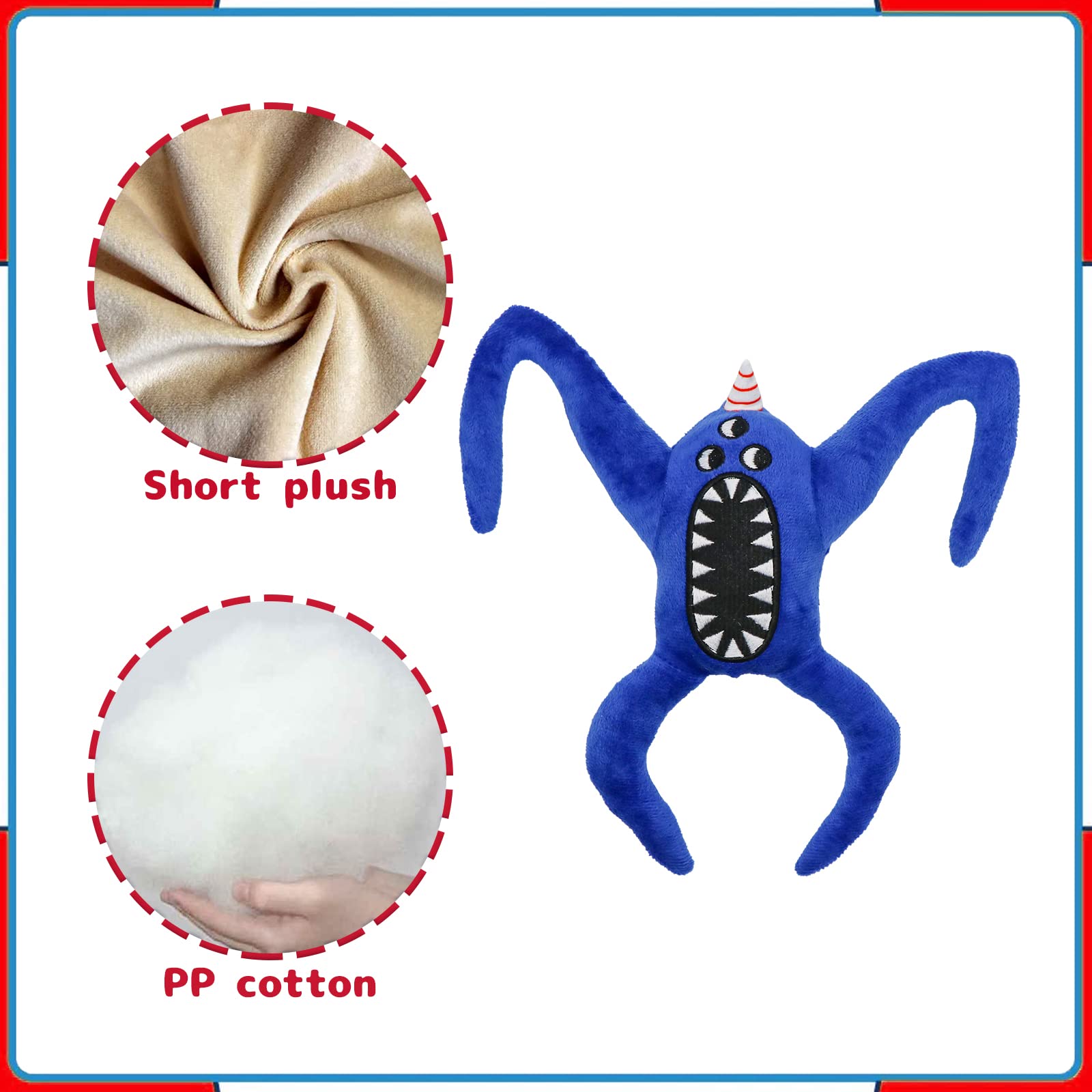Lesome The Amazing Digital Circus Plush,Pomni Plush Jax Plush Toy Gift, Fun and Whimsical Stuffed Figure Doll for Kids Adults,Birthday Christmas Choice (Blue)