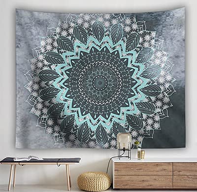 Mandala Tapestry Wall Hanging Tapestry for Bedroom Living Room Dining Room Dormitory Wall Decor Tapestry Bedside TV Background Decoration (51.2x59.1 inches, 130x150 cm)