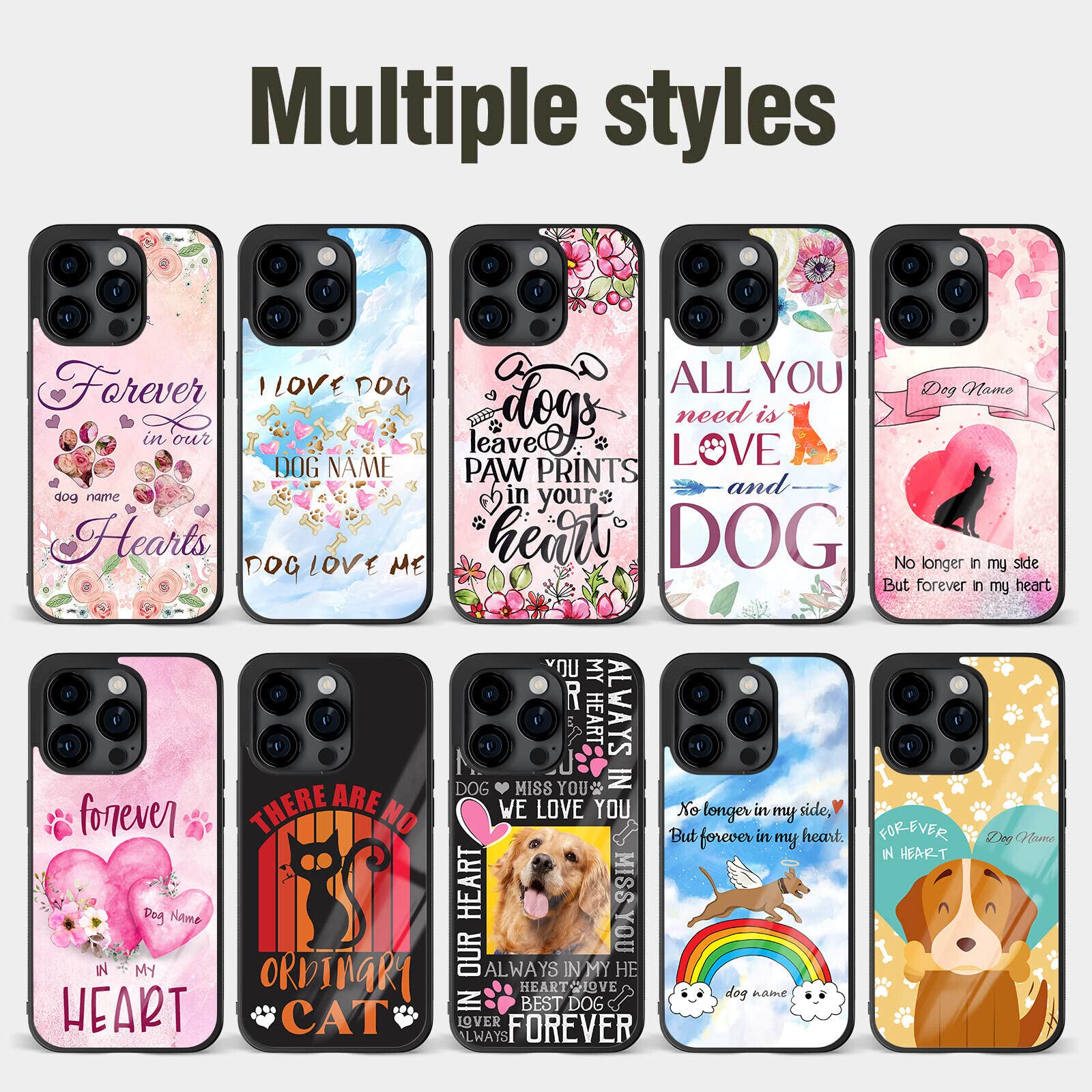 Personalized Cats Phone Cases for Dog Lover Mom Dad Women Men Red Cute Cat Design Protection Cover for Samsung Galaxy S10 S20 S21 S22 S23 S24 S25 Ultra Plus FE Edge for iPhone Moto for Pixel