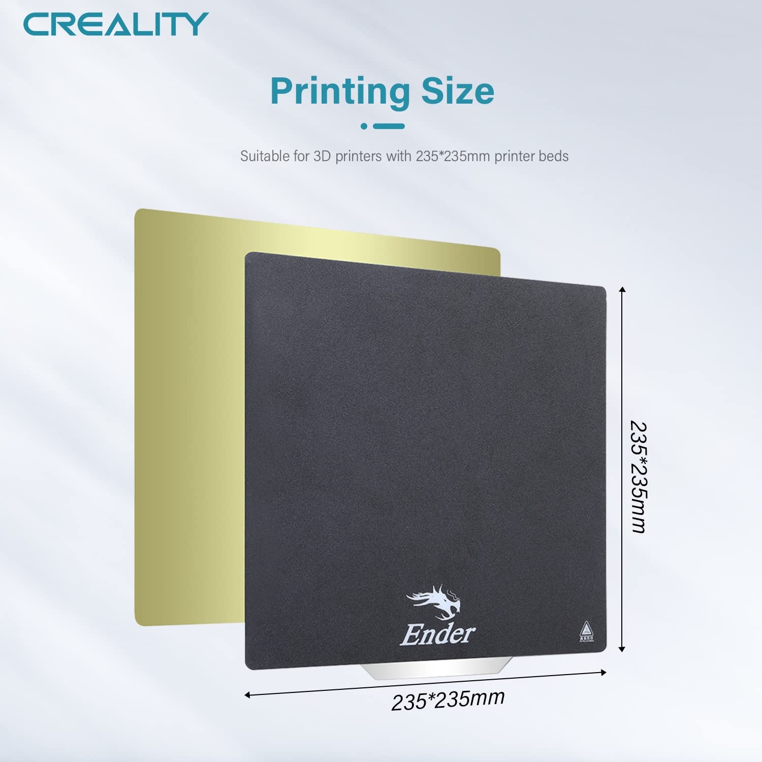 Creality Official Ender 3 Build Plate, 235x235mm Double-Sided Magnetic Bed Plate Smooth+Textured Surface Flexible Removable Printing Platform for Ender 3/3 V2/3 Pro/3 S1/3 S1 Pro/5/5S/5 Pro