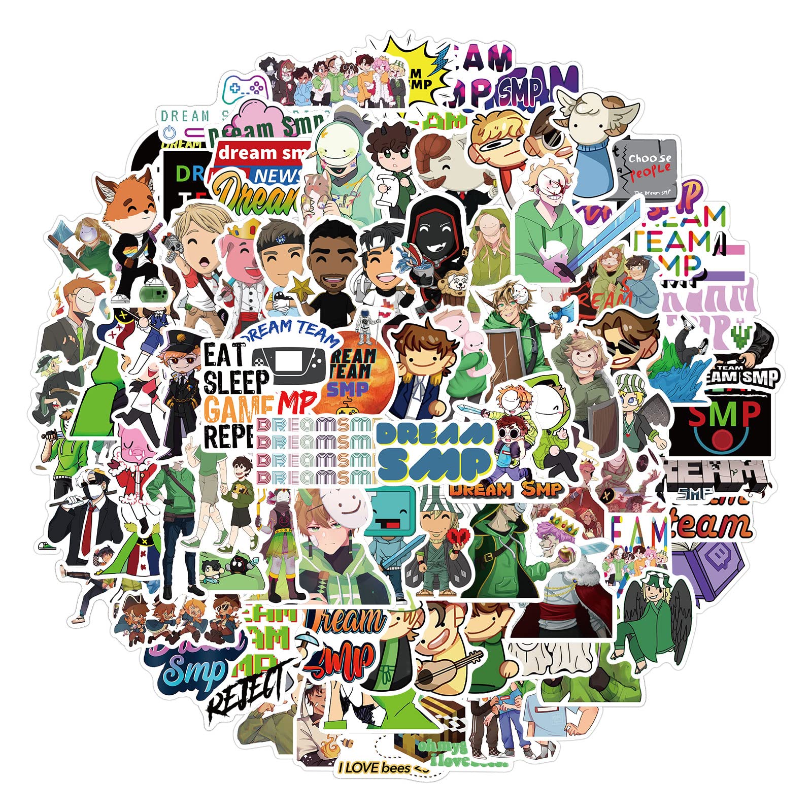100 Pcs Game Stickers Pack 100,Vinyl Waterproof Stickers for Laptop & Water Bottles,Aesthetic Skateboard Stickers for Teens (smp01-B)