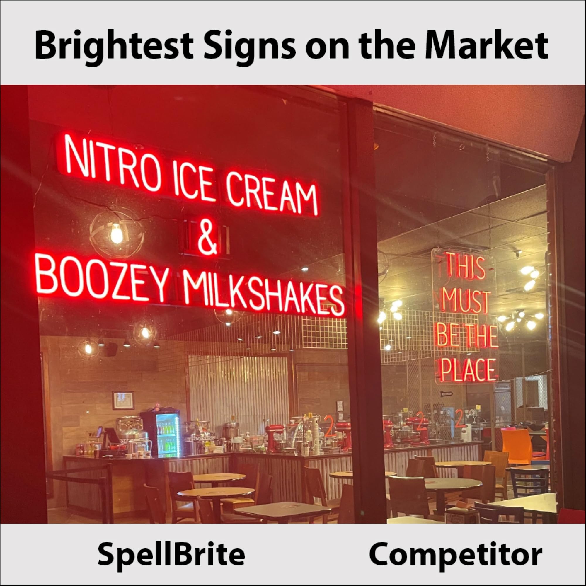 SpellBrite LASHES Sign for Beauty Salons | Beauty-Related Signs with Neon Look, Blue LED Light | 23.8" x 6.3"