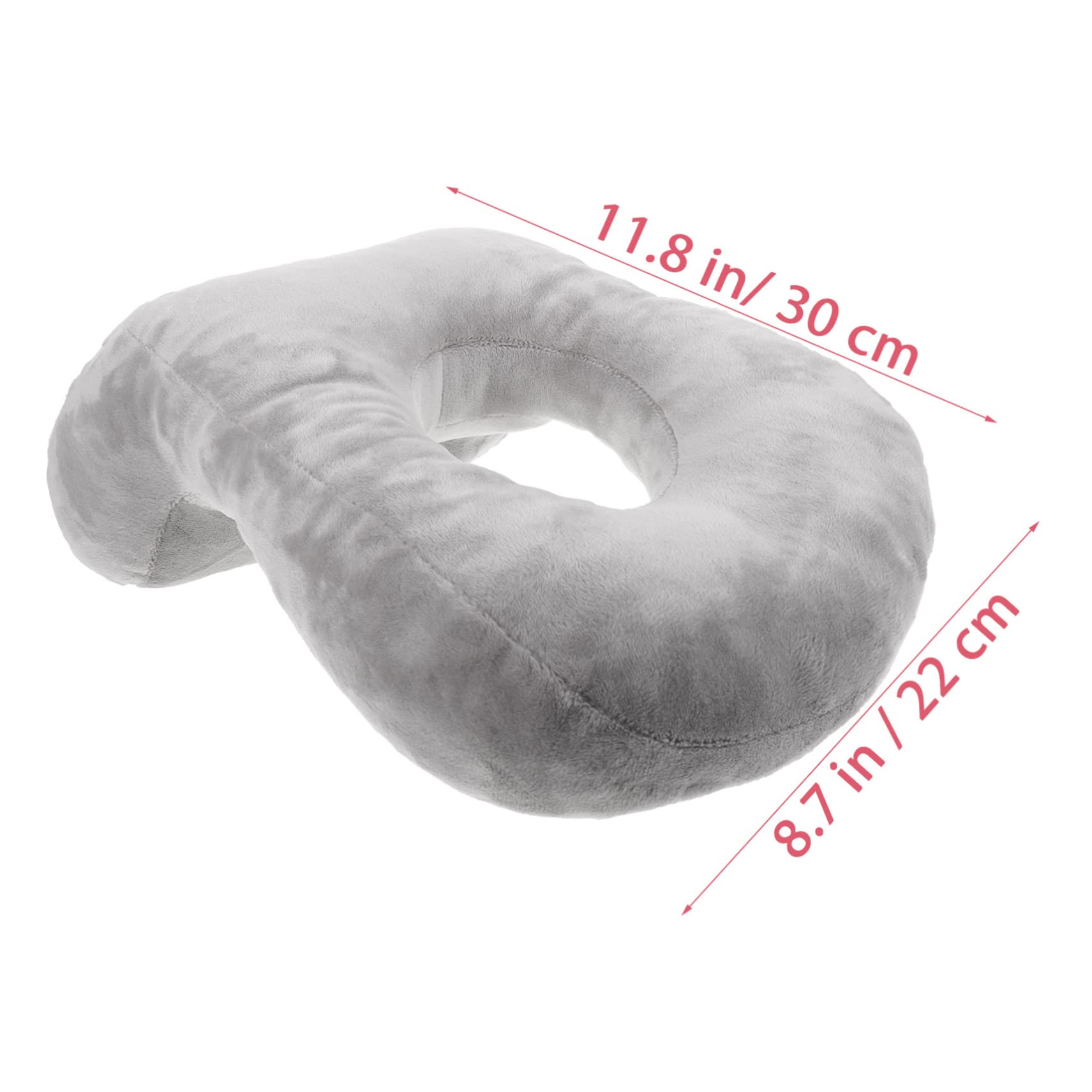 Tofficu Office Tummy Pillow Travel Neck Pillows for Airplanes Airplane Pillow Donut Pillow Headrest Face Cushion Desk Napping Pillow Office Cushion Donut Pillow for Ear Portable Pillow