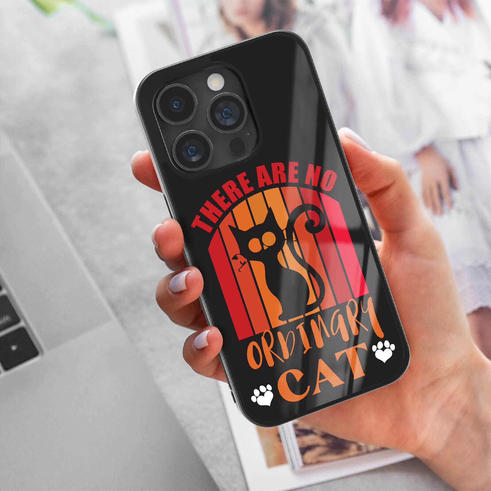 Personalized Cats Phone Cases for Dog Lover Mom Dad Women Men Red Cute Cat Design Protection Cover for Samsung Galaxy S10 S20 S21 S22 S23 S24 S25 Ultra Plus FE Edge for iPhone Moto for Pixel