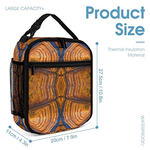 MINBHEBYUD Turtle Carapace Lunch Bag for Men Women, Insulated Lunch Bags for Office Work, Reusable Portable Lunch Box