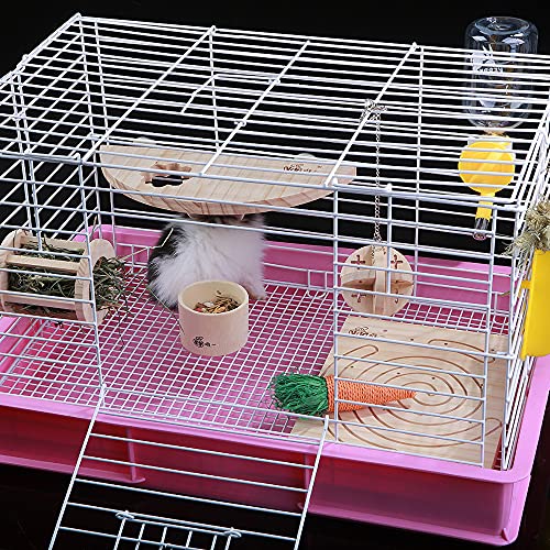 RABBITP Rabbit Wooden Scratch Board-Nail Grinding Claw Pad and Chew Toy for Bunny, Chinchilla, Guinea Pig, Ferret Gerbil, Rabbit, Hedgehog, Hamster-Pet Scratching Pad, Grinding Mate for Small Animals