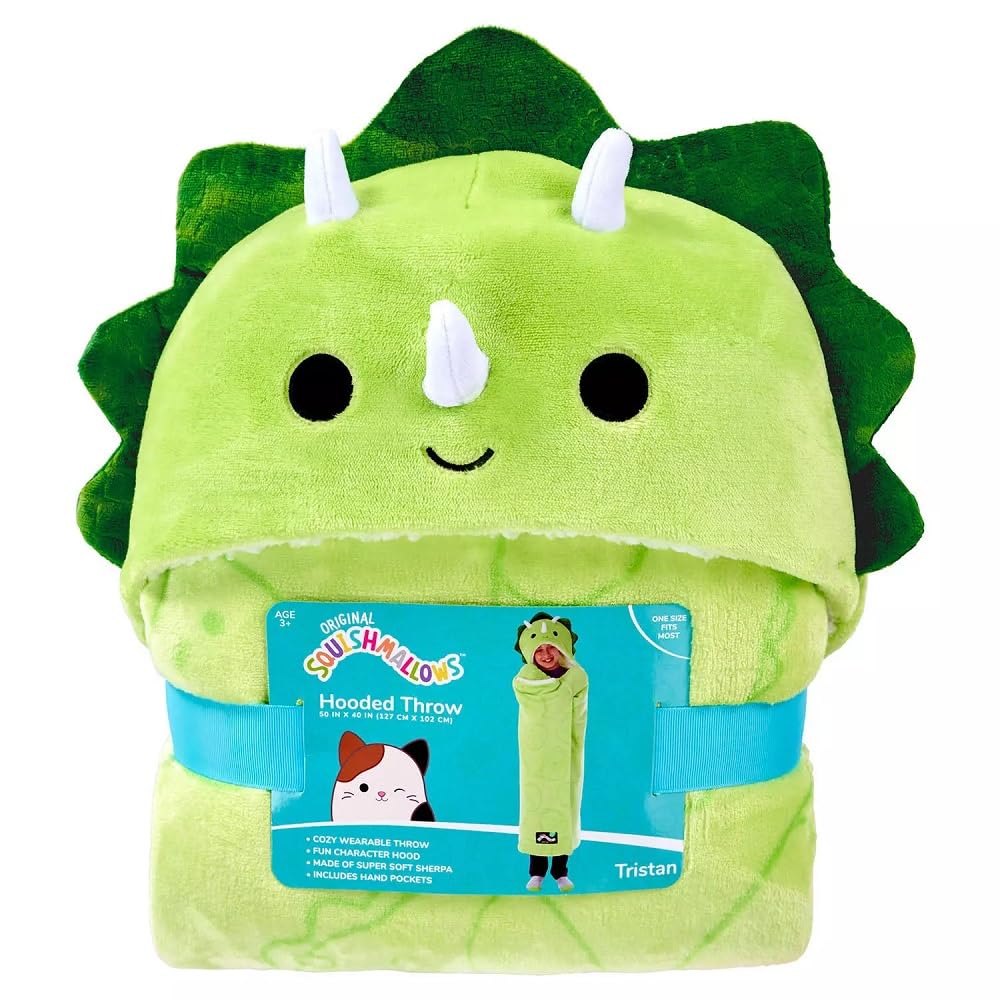 Franco Squishmallows Bedding Super Soft and Cozy Wearable Hooded Throw Blanket, 50" X 30" (Official Licensed Product) (Print May Vary)