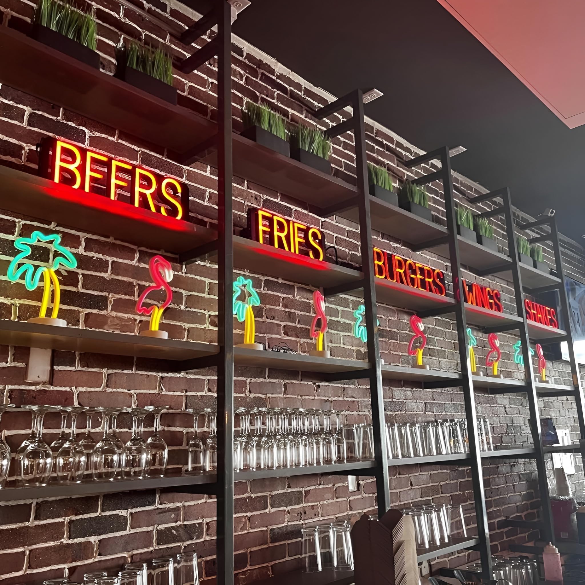 SpellBrite SERVING LUNCH Sign for Restaurants | Brunch-Related Signs with Neon Look, Blue LED Light | 25.5" x 15.0"
