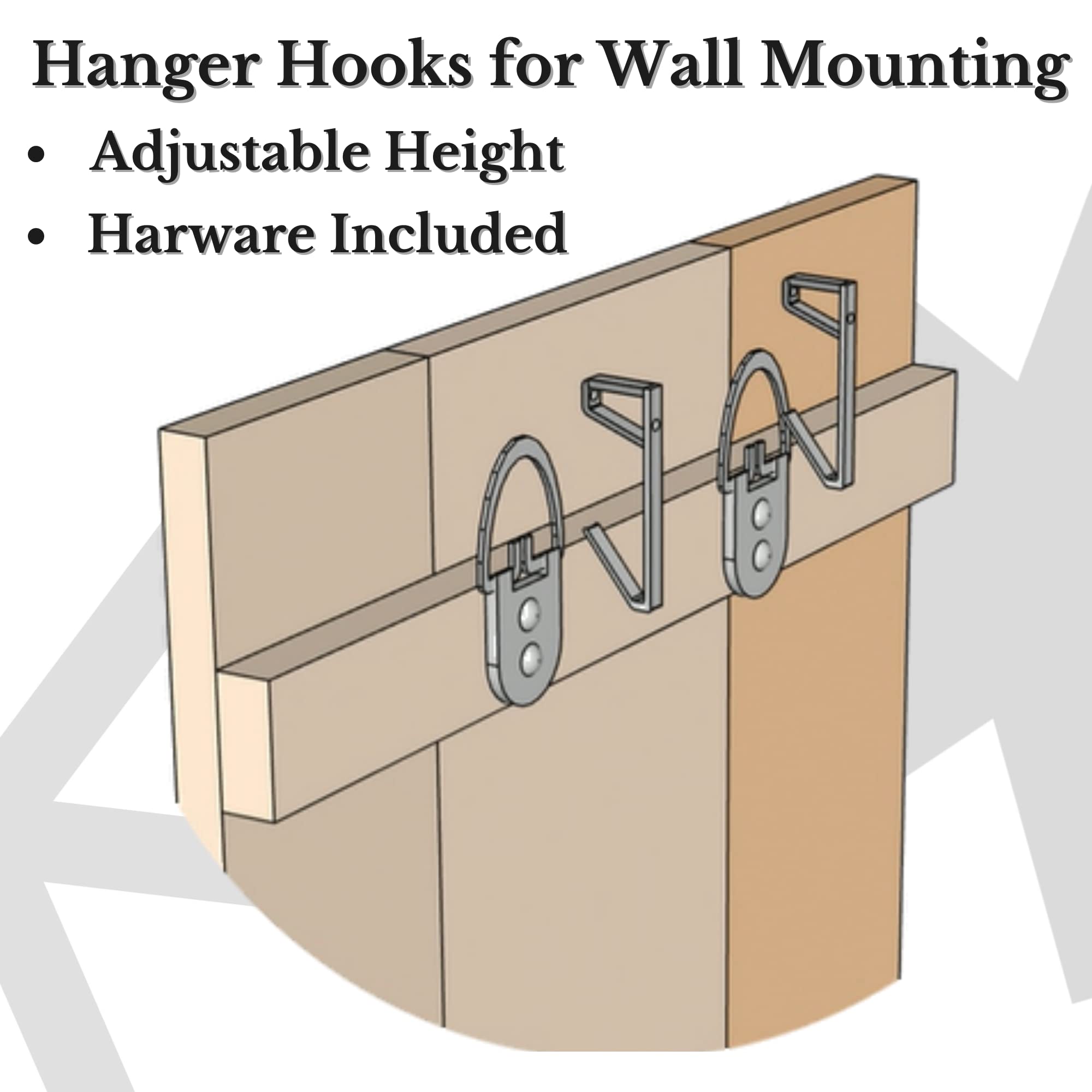 Barn Walls Retro Mix Headboard Full Size, Hanger Style, Handcrafted. Mounts on Wall. Easy Installation