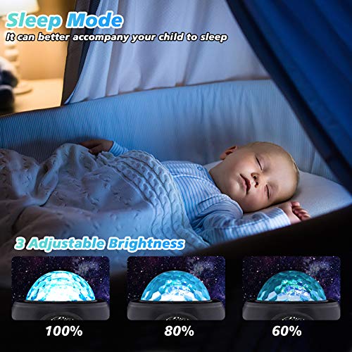 Nezylaf Star Night Light Projector, 3 in 1 Galaxy Starry Night Projector,Galaxy/Stars/Nebula Ocean Wave Projector with Remote Control&Bluetooth Music Speaker, Best Gift for Kids/Adults