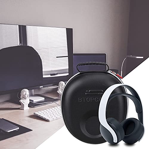 BTOPCASE Hard EVA Protective Carrying Storage Cover Case for Sony PULSE 3D Wireless Headset Sony PS5 Headset (Black with Slot)