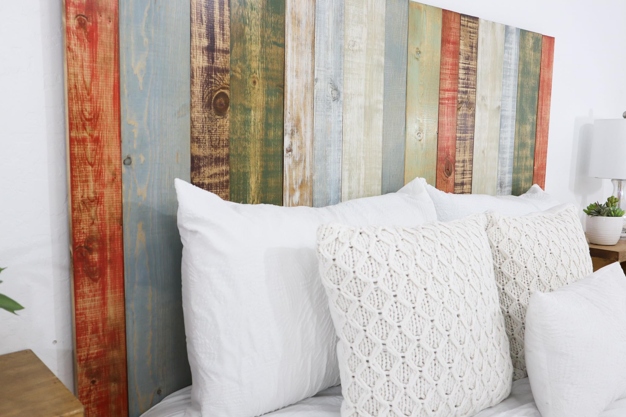 Barn Walls Retro Mix Headboard Full Size, Hanger Style, Handcrafted. Mounts on Wall. Easy Installation