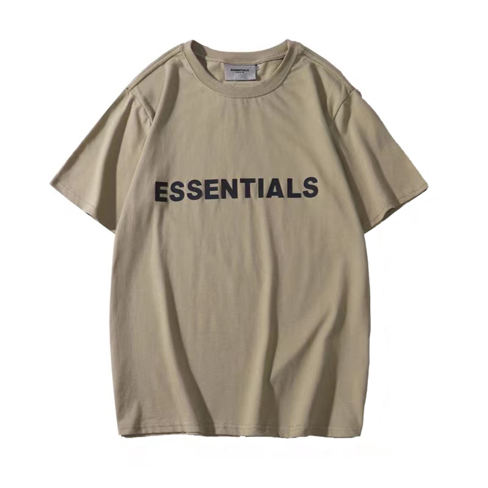 Wenorgesa Unisex Letter Print Hip Hop Shirts Classic Couples Tee Tops