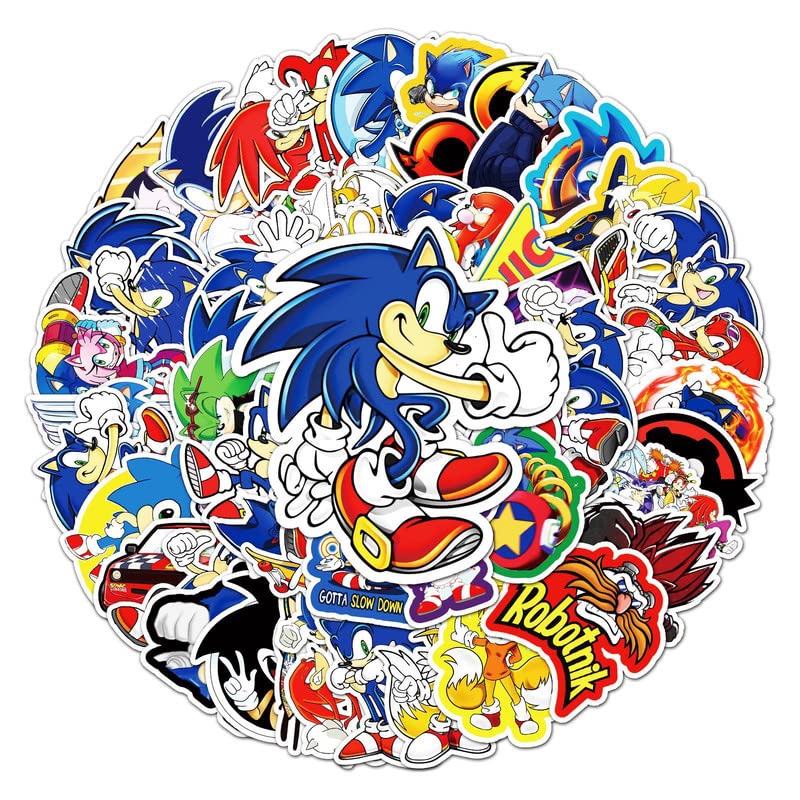 FUNNWISH 50 PCS Anime Cartoon Stickers for Water Bottle Laptop Phone Luggage Notebook Lunchbox Stickers Decals
