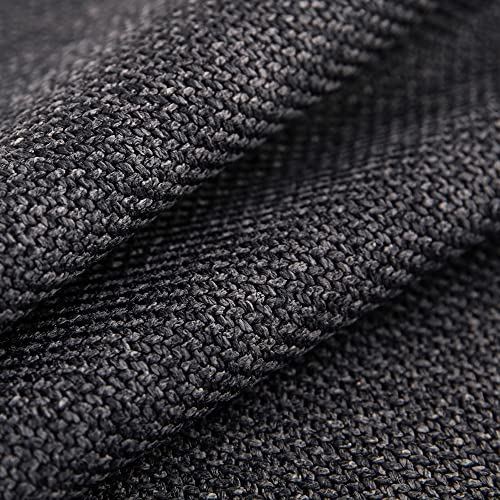 MERNETTE Pack of 2, Linen Decorative Square Throw Pillow Cover Cushion Covers Pillowcase, Home Decor Decorations for Sofa Couch Bed Chair 18x18 Inch/45x45 cm (Black)