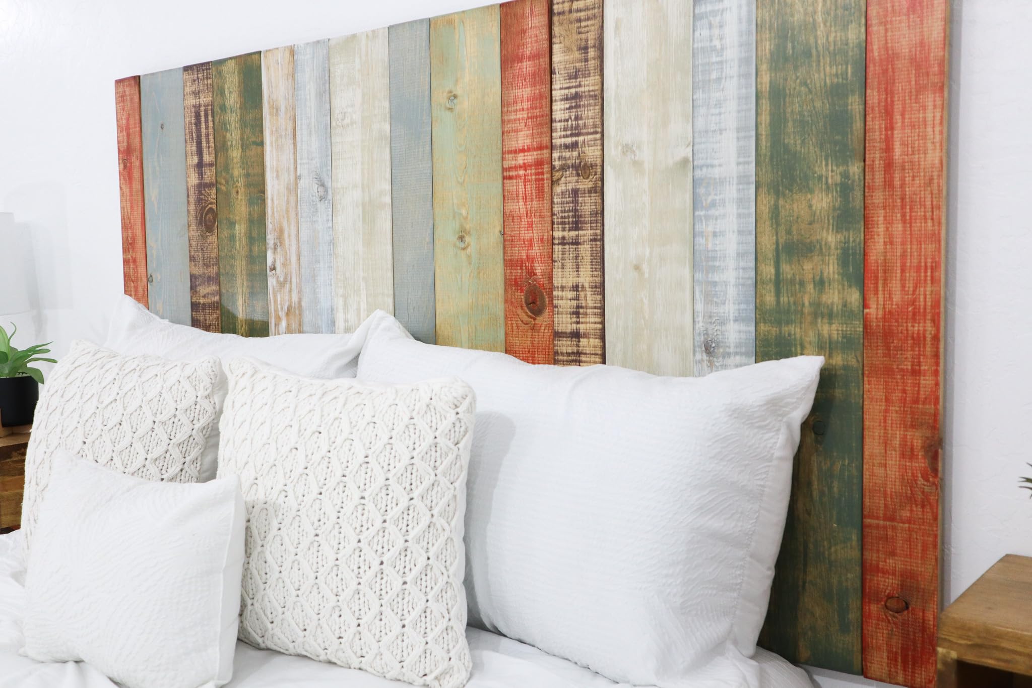 Barn Walls Retro Mix Headboard Full Size, Hanger Style, Handcrafted. Mounts on Wall. Easy Installation