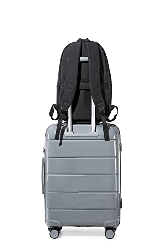 Joyway 20 In Carry On Luggage with Spinner Wheels,Hardside Luggage Sets PP Durable Suitcase with TSA Lock(Grey,20inch)