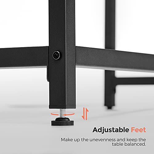 VASAGLE 31.5-Inch Computer Writing Desk, Home Office Small Study Workstation, Industrial Style PC Laptop Table, Steel Frame, Rustic Brown + Black