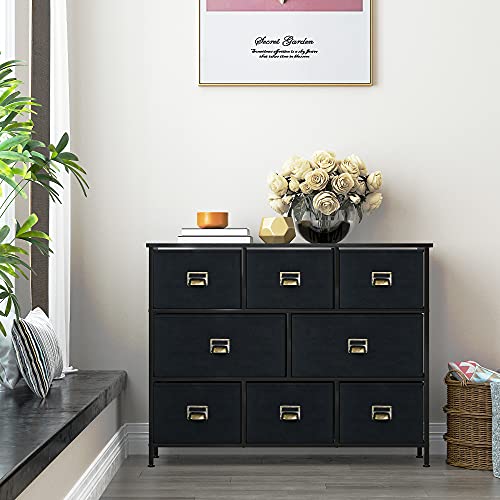 YITAHOME 8-Drawer Storage Tower, Fabric Dresser - Organizer Unit for Bedroom, Living Room, Hallway, Closets & Nursery - Sturdy Steel Frame, Wooden Top & Easy Pull Suede Bins
