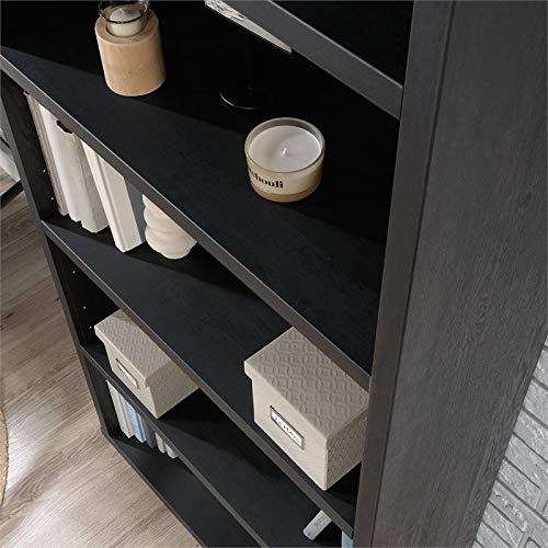 Sauder Miscellaneous Storage 5-Shelf Display Bookcase in Raven Oak Finish, Raven Oak Finish