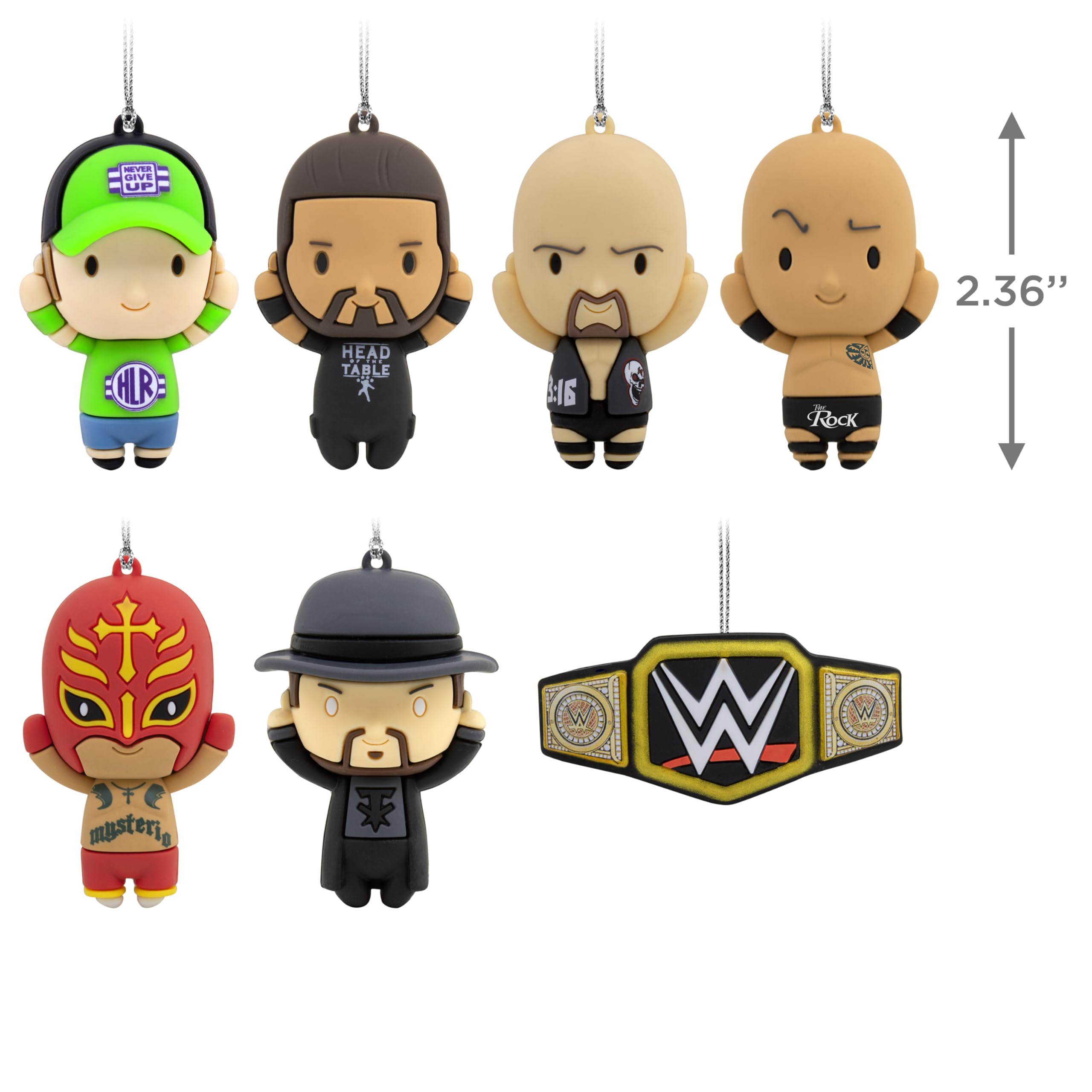 Hallmark WWE Mystery Christmas Ornaments, Set of 2, Shatterproof