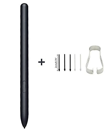 Tab S7 / S7+ S Pen Replacement Stylus Pen for Samsung Galaxy Tab S7 / S7 Plus/ S7 FE (EJ-PT870) + Tips/Nibs (Without Bluetooth)( Black)