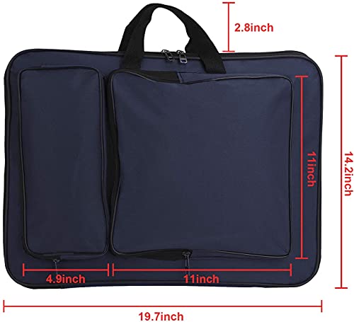 TINAYAUE A3 Art Portfolio Carry Bag Water-Resistant Art Work Portfolio Tote Drawing Board Bag Portable Student Painting Sketch Pad Storage Bag Art Portfolio Backpack for Packing Palette Paints