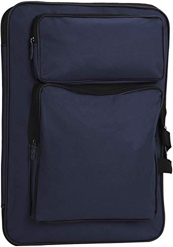 TINAYAUE A3 Art Portfolio Carry Bag Water-Resistant Art Work Portfolio Tote Drawing Board Bag Portable Student Painting Sketch Pad Storage Bag Art Portfolio Backpack for Packing Palette Paints