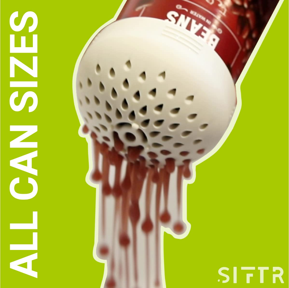 SIFTR (PINK) Nesting Can Strainer Mini Colander Set - Space Saving Small Colanders and Strainers - Multi Use Kitchen Gadget - Silicone Can Strainer