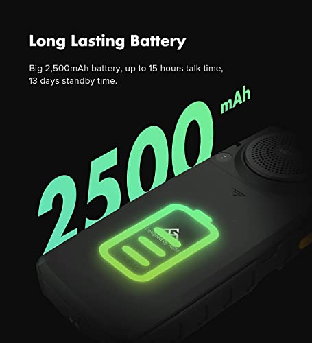 AGM M7 Rugged Phone, IP68 Waterproof Outdoor Phone, 2500mAh Battery Unlocked 4G Cell Phone for Seniors Dual SIM Biggest Speaker 2.4" Touch Screen 1GB+8GB Facebook/Skype/TikTok-Black