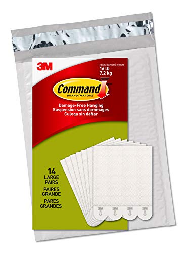 Command General Purpose Variety Kit, Hangs Up to 19 Items, Organize Damage-Free & Large Picture Hanging Strips Heavy Duty, White, Holds up to 16 lbs, 14-Pairs, Easy to Open Packaging