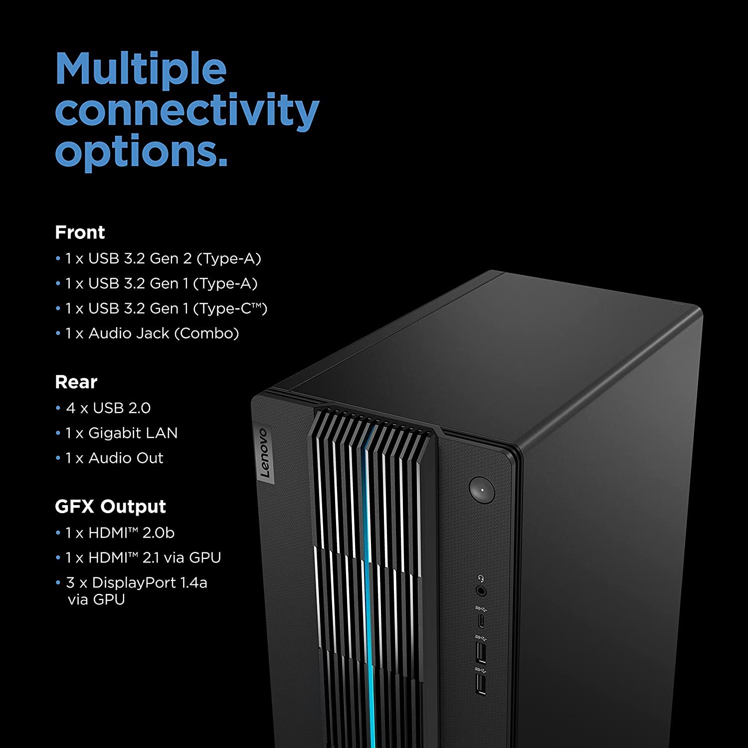 Lenovo 2023 IdeaCentre 5i Gaming Desktop PC, 12th Gen Intel 12-Core i7-12700, GeForce RTX 3060, 32GB RAM 3200MHz, 1TB PCIe SSD + 2TB HDD, 2 Year Warranty, Keyboard & Mouse, Ethernet, WiFi 6