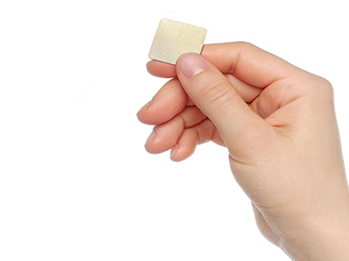 200 Pieces 1 Inch Unfinished Wood Pieces Blank Wood Squares Round Corner for Painting Writing Carving Letter Scrabble DIY