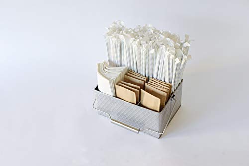 TableCraft 10040 S/S Lattice 4-Compartment Flatware Caddy