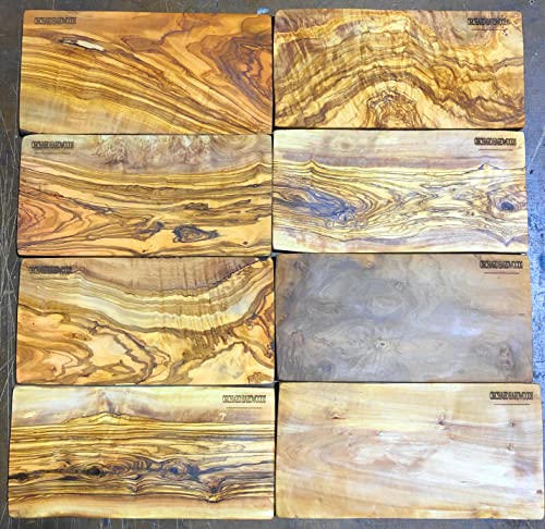 Orchard Hardwoods 12" Artisan Olive Wood Rectangle Charcuterie Board- Handmade For Cutting Chopping, Serving Cheese, Meats, Fruit. Decorative Wooden Tray, Unique Kitchen Gift- 12x6x0.8