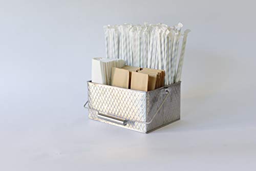 TableCraft 10040 S/S Lattice 4-Compartment Flatware Caddy