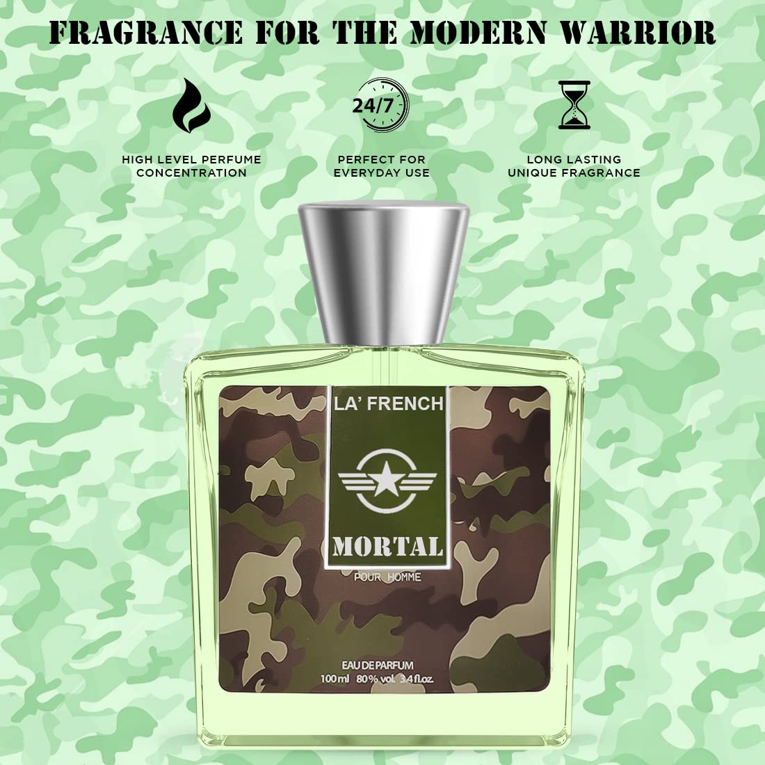 LA' French Mortal Perfume For Men Extra Long Lasting Luxury Perfume Scent | Pour Homme Eau De Parfum | All Day Fragrance | Perfume Gift Pack Of 1(100 Ml (Pack Of 1))