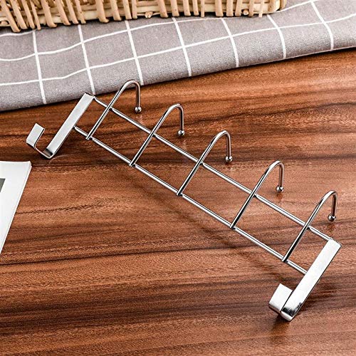 Wobekuy Over The Door 5 Hooks Home Bathroom Organizer Rack Clothes Coat Hat Towel Hanger Steel