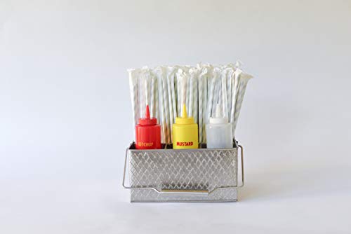 TableCraft 10040 S/S Lattice 4-Compartment Flatware Caddy