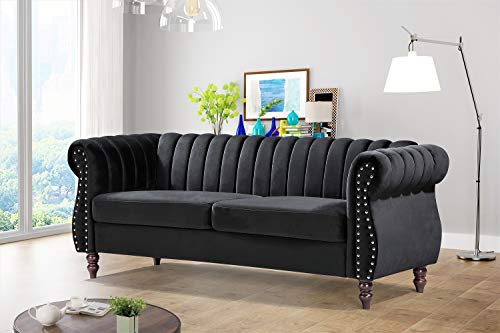 US Pride Furniture S5644-SF+LV Sofas, Black