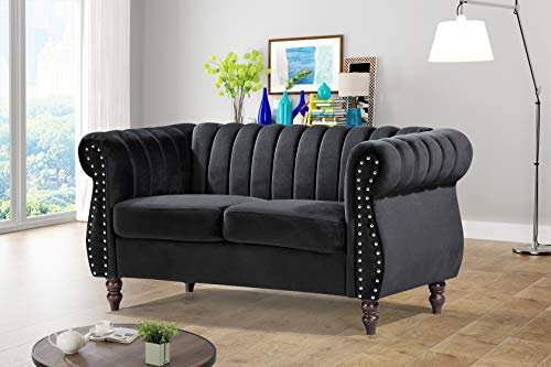 US Pride Furniture S5644-SF+LV Sofas, Black