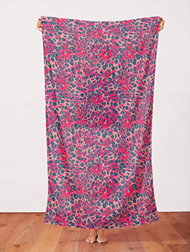 PBS Fabrics Lush and Wild by Katie Kortman, Sateen 3 Yard, Cheetah, Pink