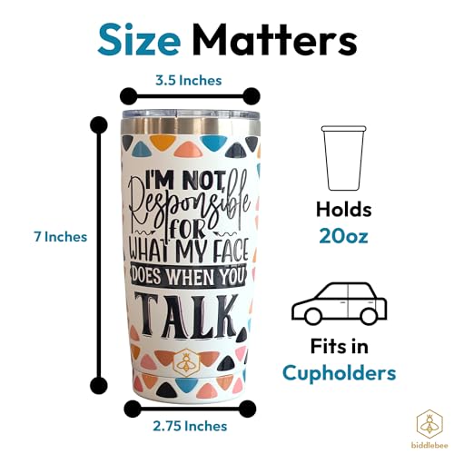 Biddlebee 20oz Coffee Tumbler with Leakproof Lid – Birthday Gift for Women, Best Friend, Sister, Teacher Appreciation, Unique Mom Gift from Daughter
