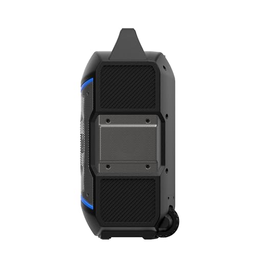 ION Block Rocker - Portable Bluetooth Outdoor Party Speaker with Karaoke Microphone, Battery, 4 Speakers, Radio, USB Port, App, Water-Resistant, 120W