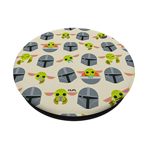 Star Wars The Mandalorian Mando the Child Snack Time Print PopSockets PopGrip: Swappable Grip for Phones & Tablets