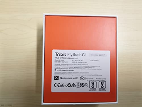 Tribit Wireless Earbuds, Qualcomm QCC3040 Bluetooth 5.2, 4 Mics CVC 8.0 Call Noise Reduction 50H Playtime Clear Calls Volume Control True Wireless Bluetooth Earbuds Earphones, FlyBuds C1 White