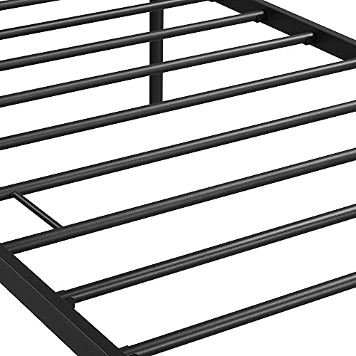 Topeakmart 13 inch Classic Metal Bed Frame with Headboard Mattress Foundation/Platform Bed/Slatted Bed Base,Twin Size