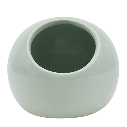 POPETPOP Small Animal Pet House Ceramic Nest Cool Bed Hamster Hideout House Hut Cave for Chinchillas Hamster Gerbils Hedgehog Green